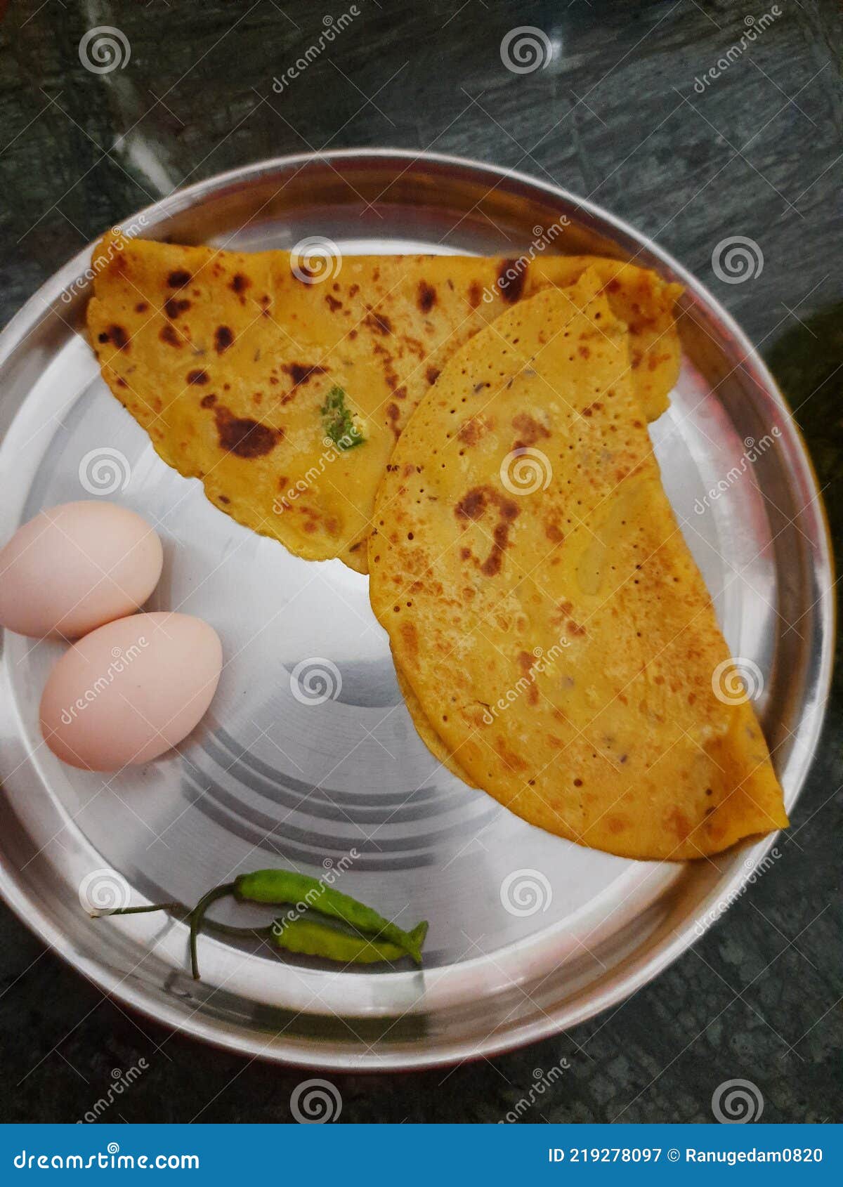 Delicious egg paratha stock image. Image of delicious - 219278097