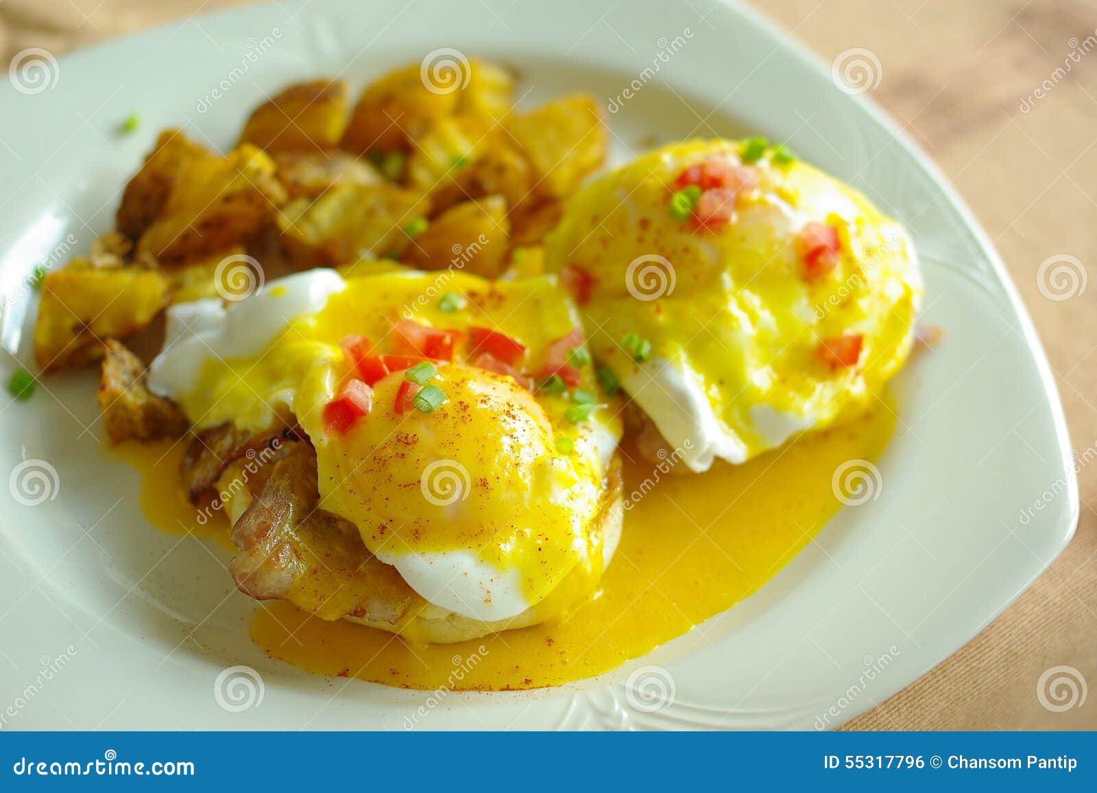 Delicious Eggs Benedict for Breakfast Stock Photo - Image of dish ...
