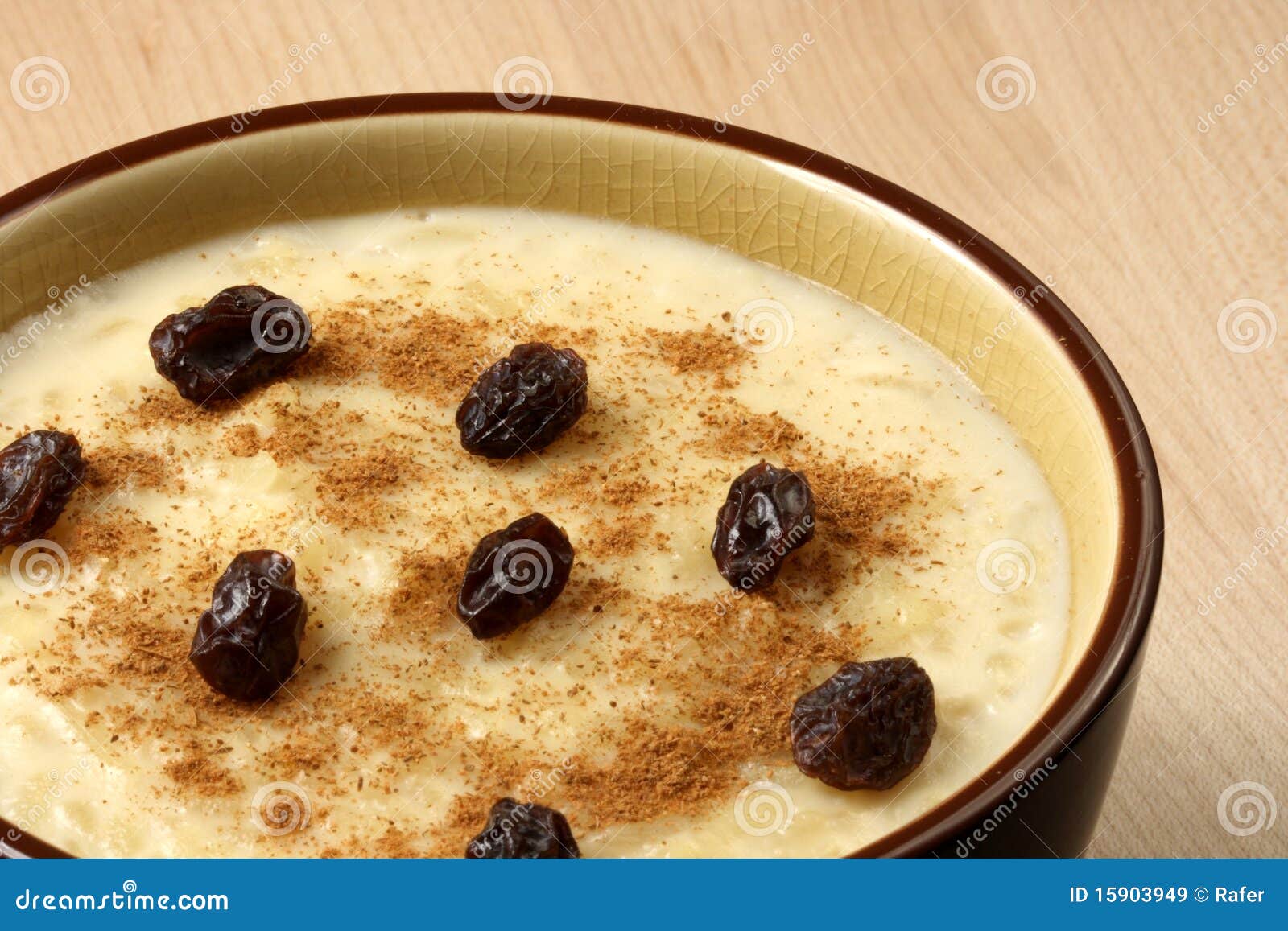 Delicious Fancy Rice Pudding Stock Image - Image of edible, raisins ...