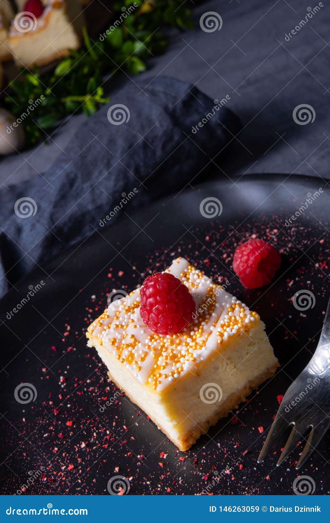 A Delicious Festive Cheesecake from the Tin Stock Image - Image of ...
