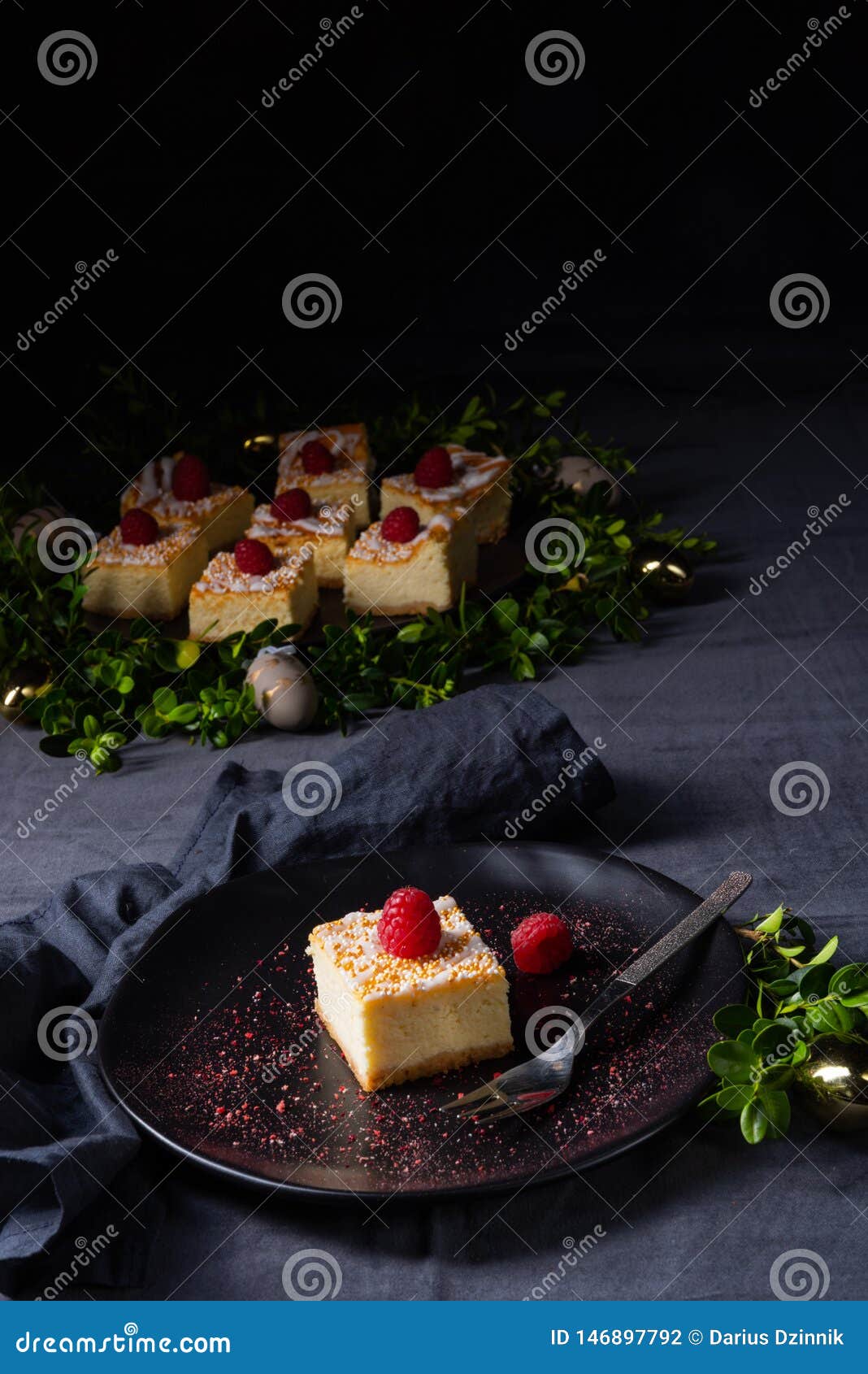A Delicious Festive Cheesecake from the Tin Stock Photo - Image of ...