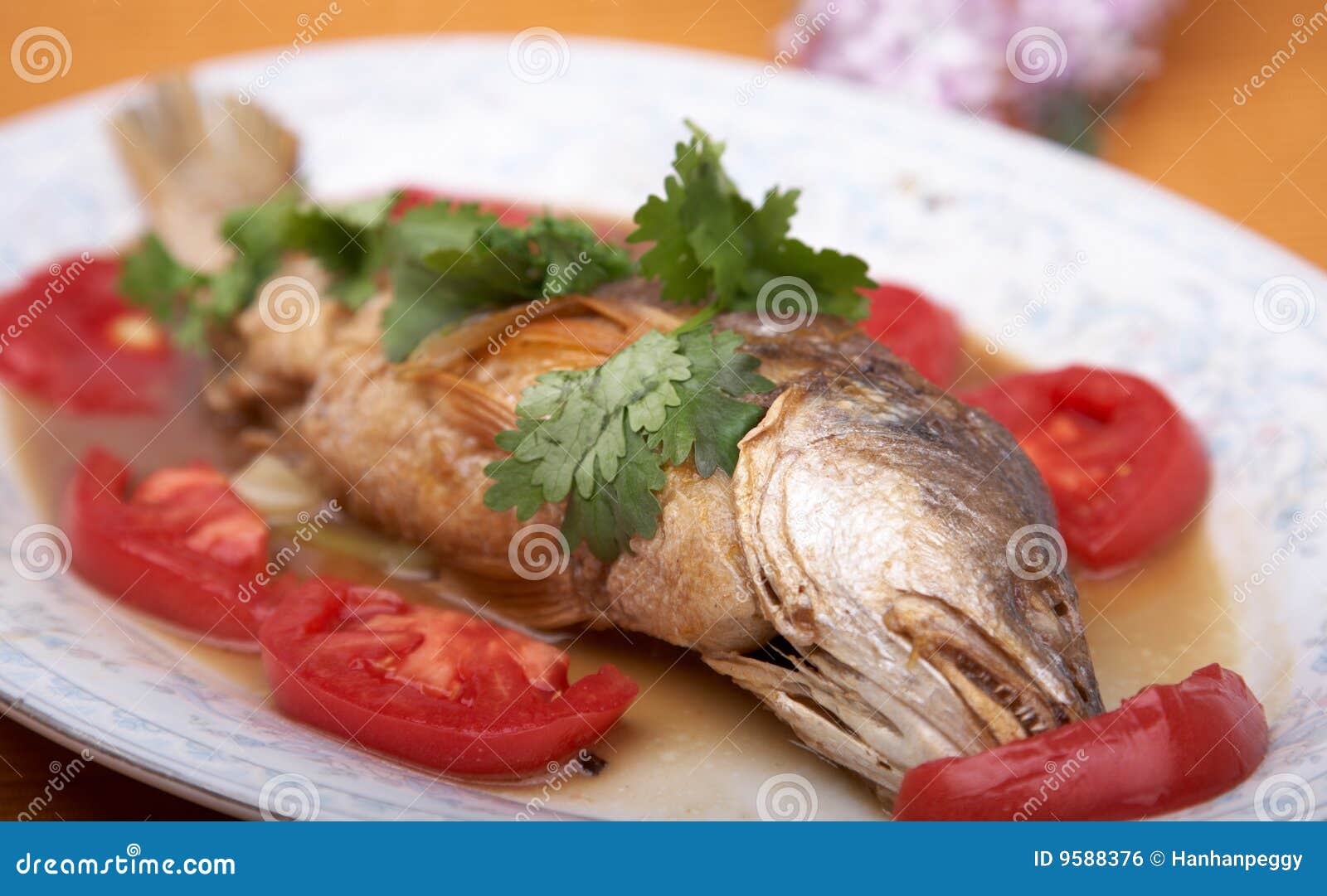 Delicious fish dish stock photo. Image of restaurant, appetite - 9588376