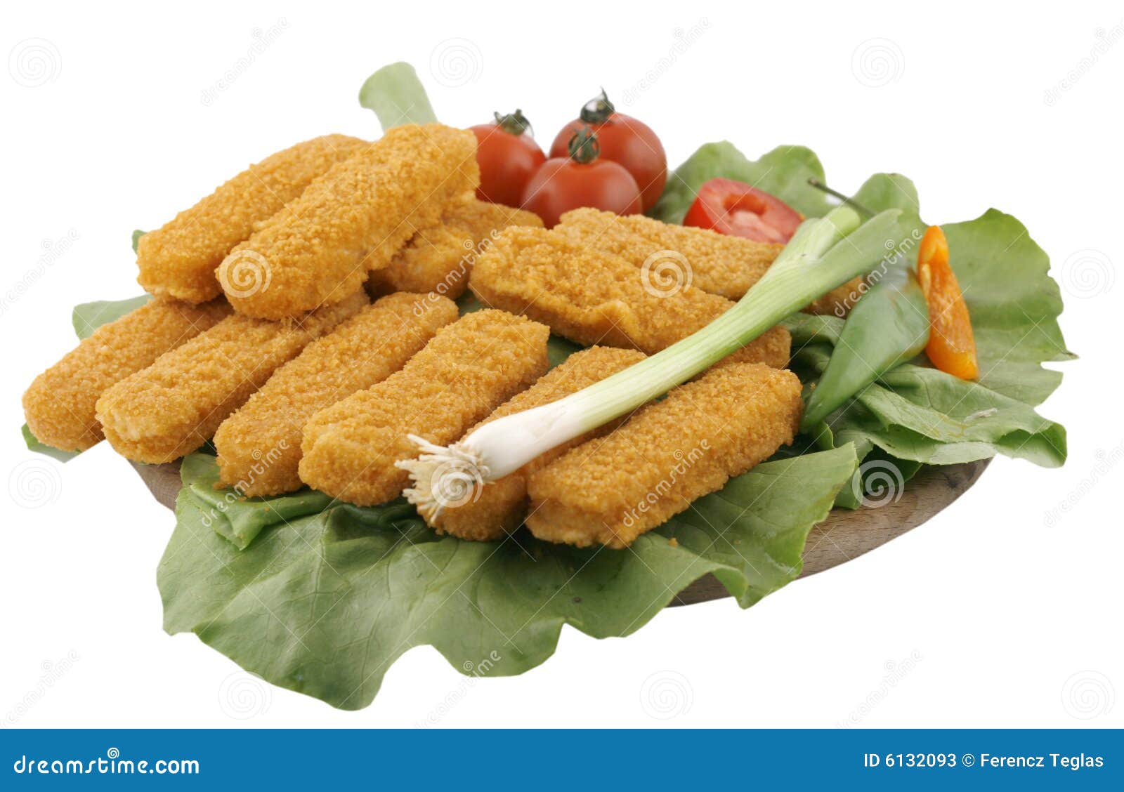 Delicious Fish Finger Plate Stock Image - Image of chop, pork: 6132093
