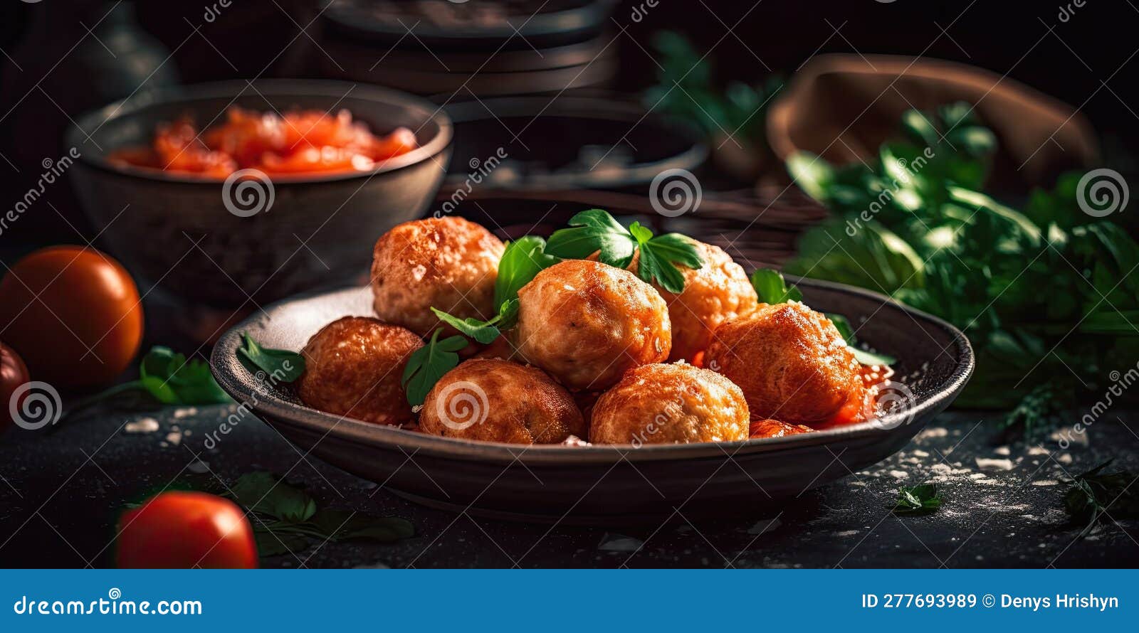 Delicious Fish Meatballs with Aromatic Herbs and Spices. Creating Using ...
