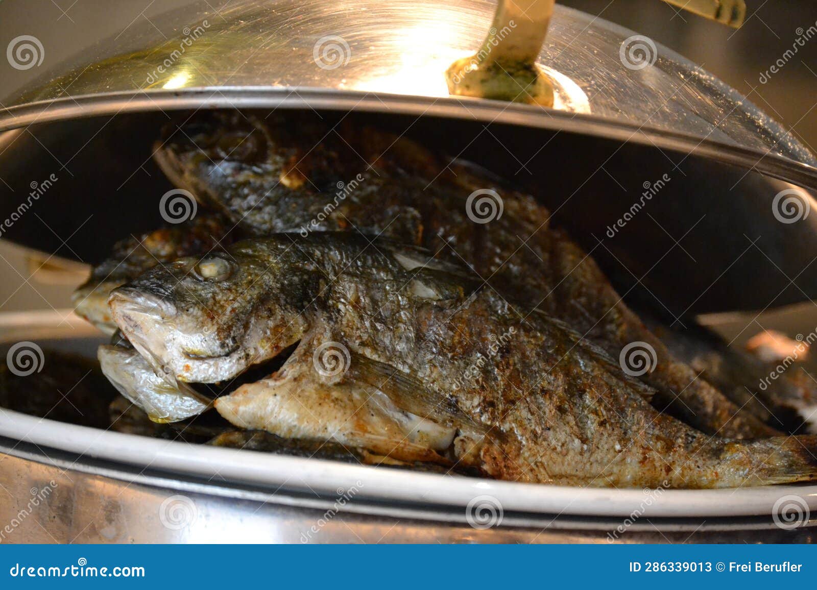 A Delicious Fish Ready To Eat in a Bowl Stock Image - Image of grilled ...