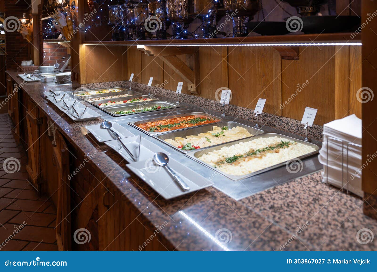 Delicious Food on the Buffet Table in the Restaurant Stock Image ...