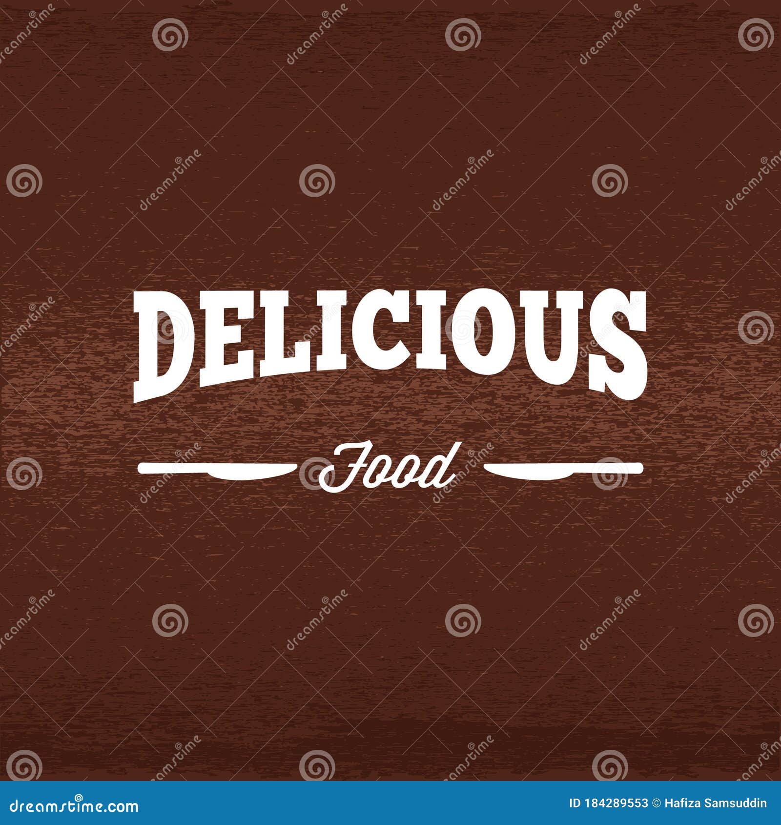 A Delicious Food Label Illustration. Stock Vector - Illustration of ...