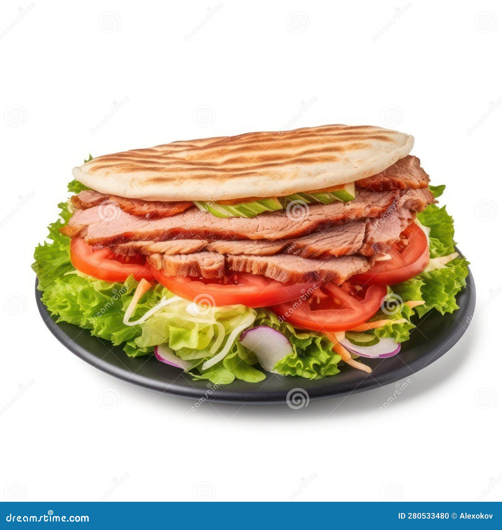 Delicious Food on a Plate High Resolution Image . Stock Illustration ...