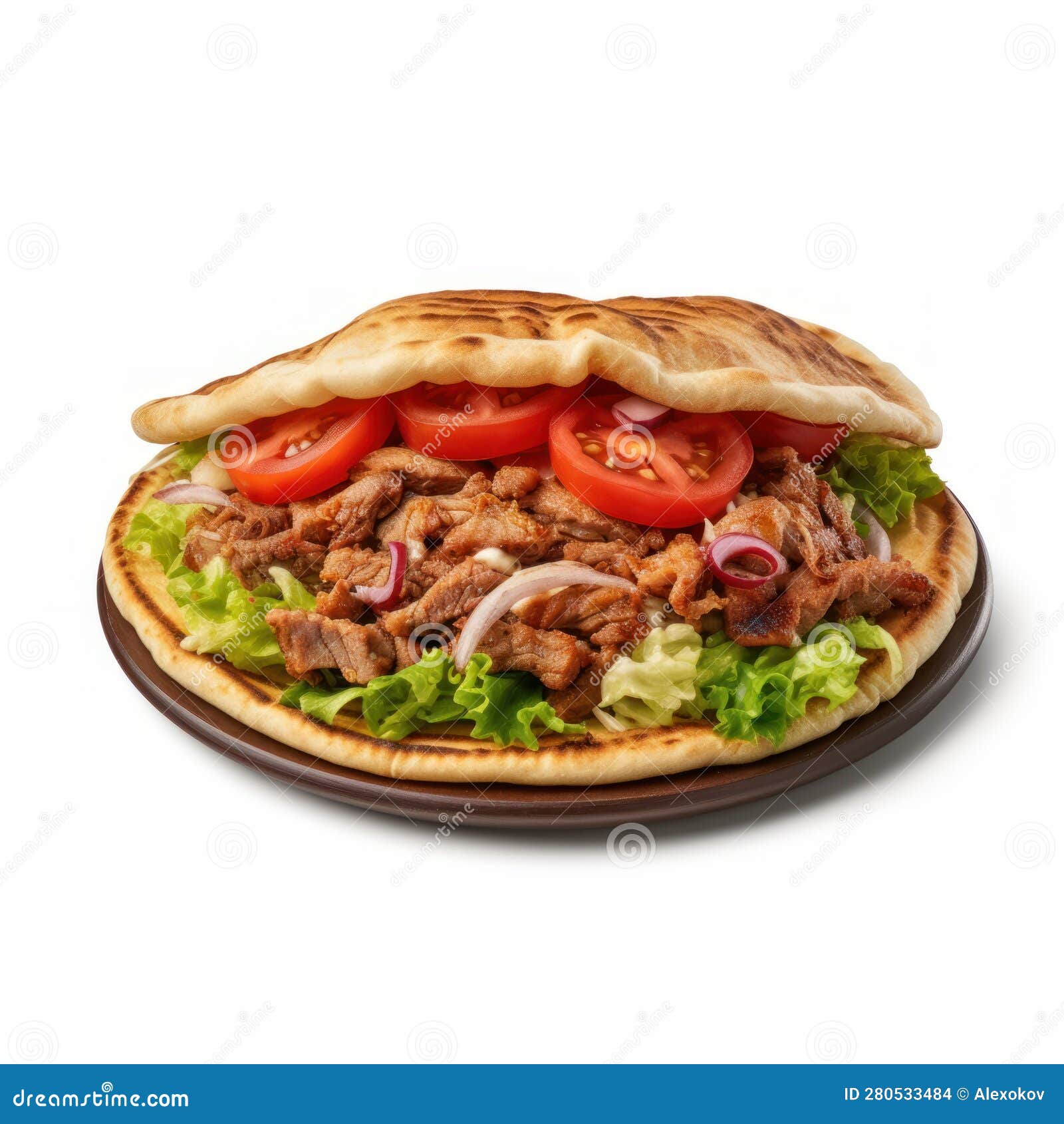 Delicious Food on a Plate High Resolution Image . Stock Illustration ...