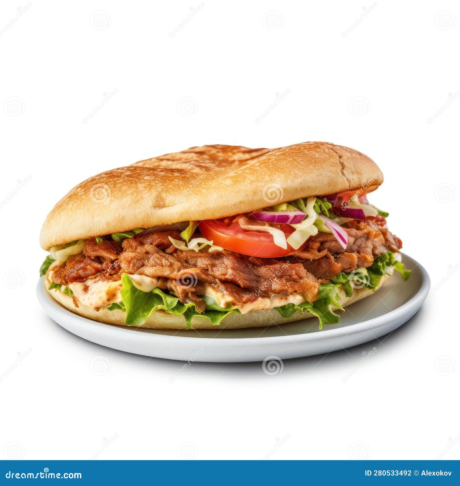 Delicious Food on a Plate High Resolution Image . Stock Illustration ...