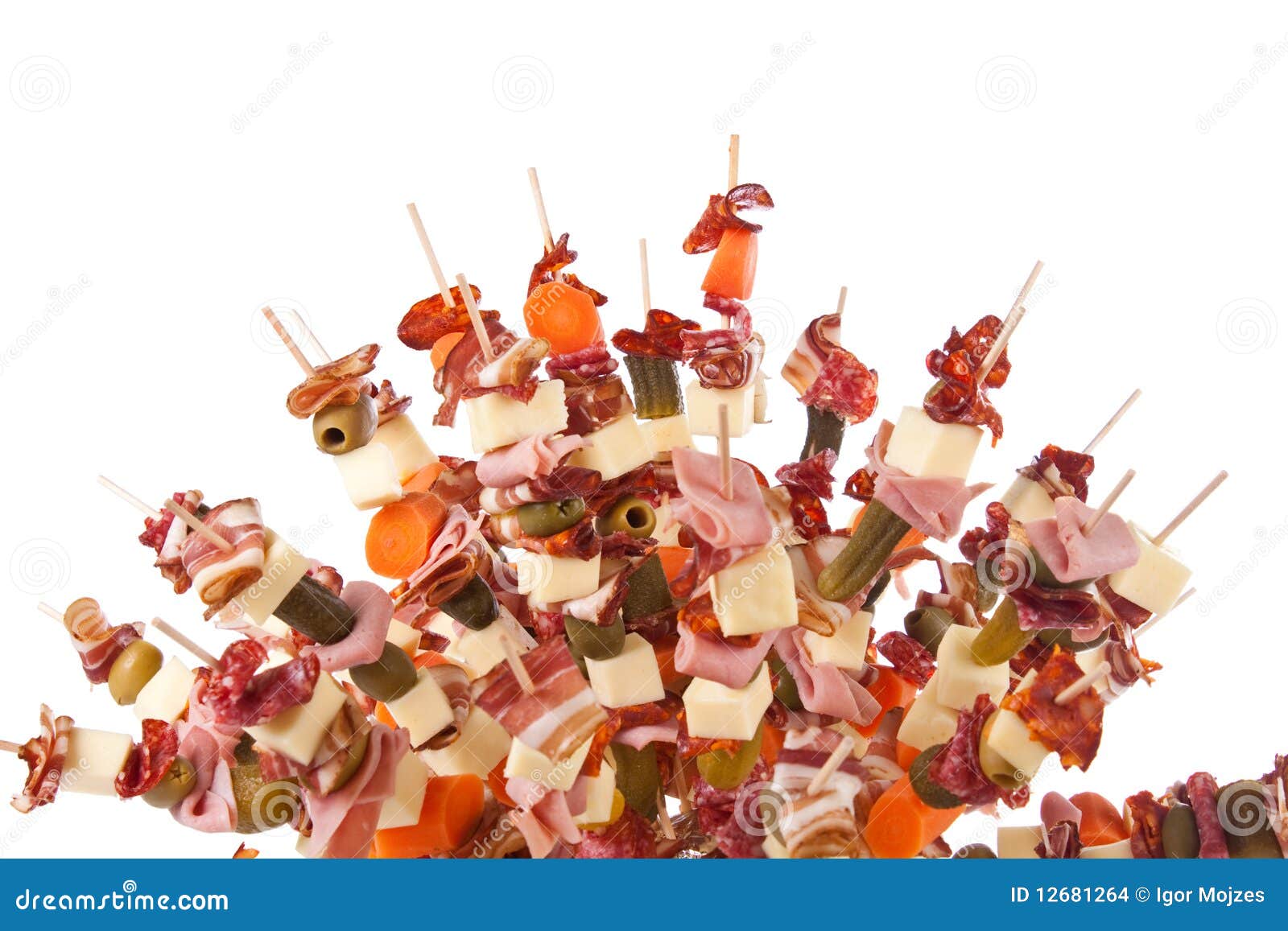 Delicious food on sticks stock photo. Image of chicken - 12681264