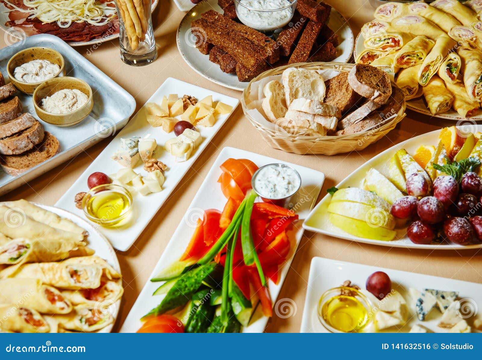 Delicious Food on the Table Stock Photo - Image of buffet, catering ...