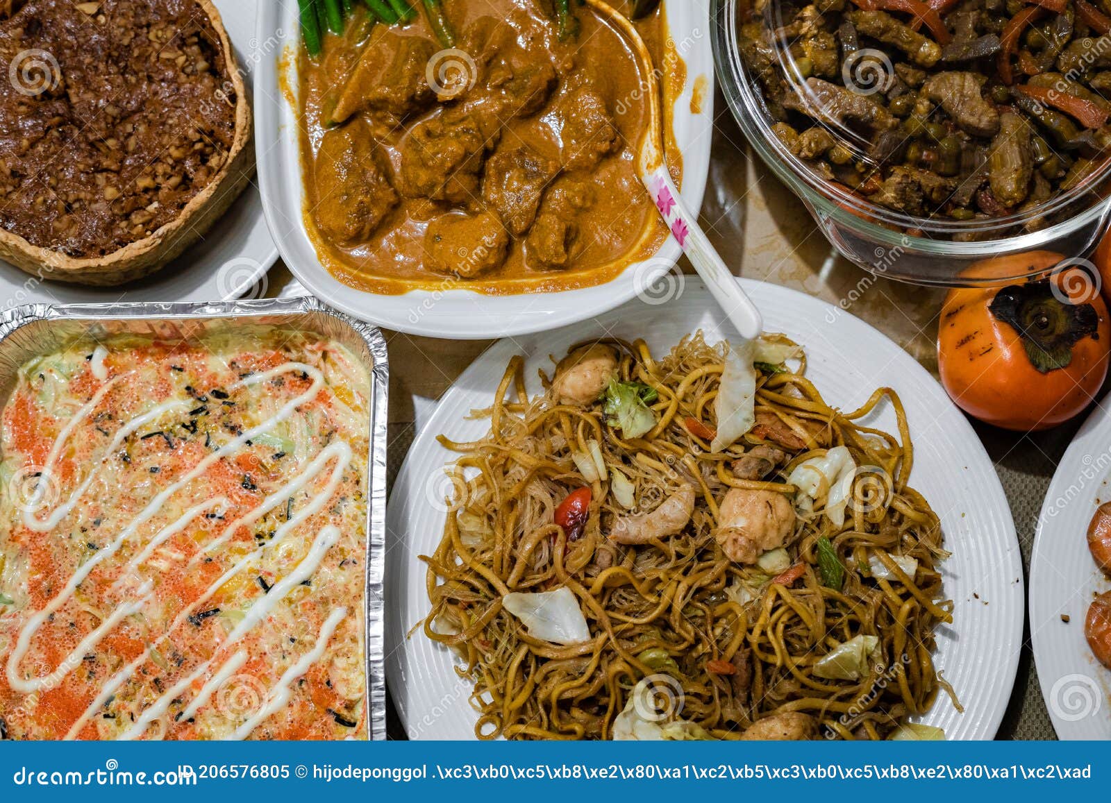 Delicious Food on the Table for a Sumptuous Meal Stock Image - Image of ...