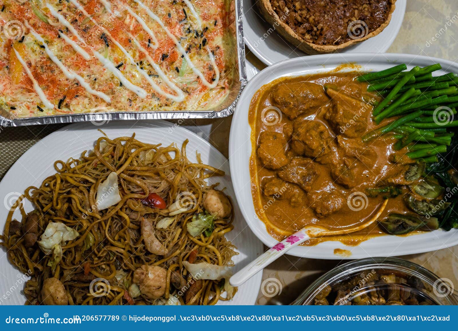 Delicious Food on the Table for a Sumptuous Meal Stock Image - Image of ...