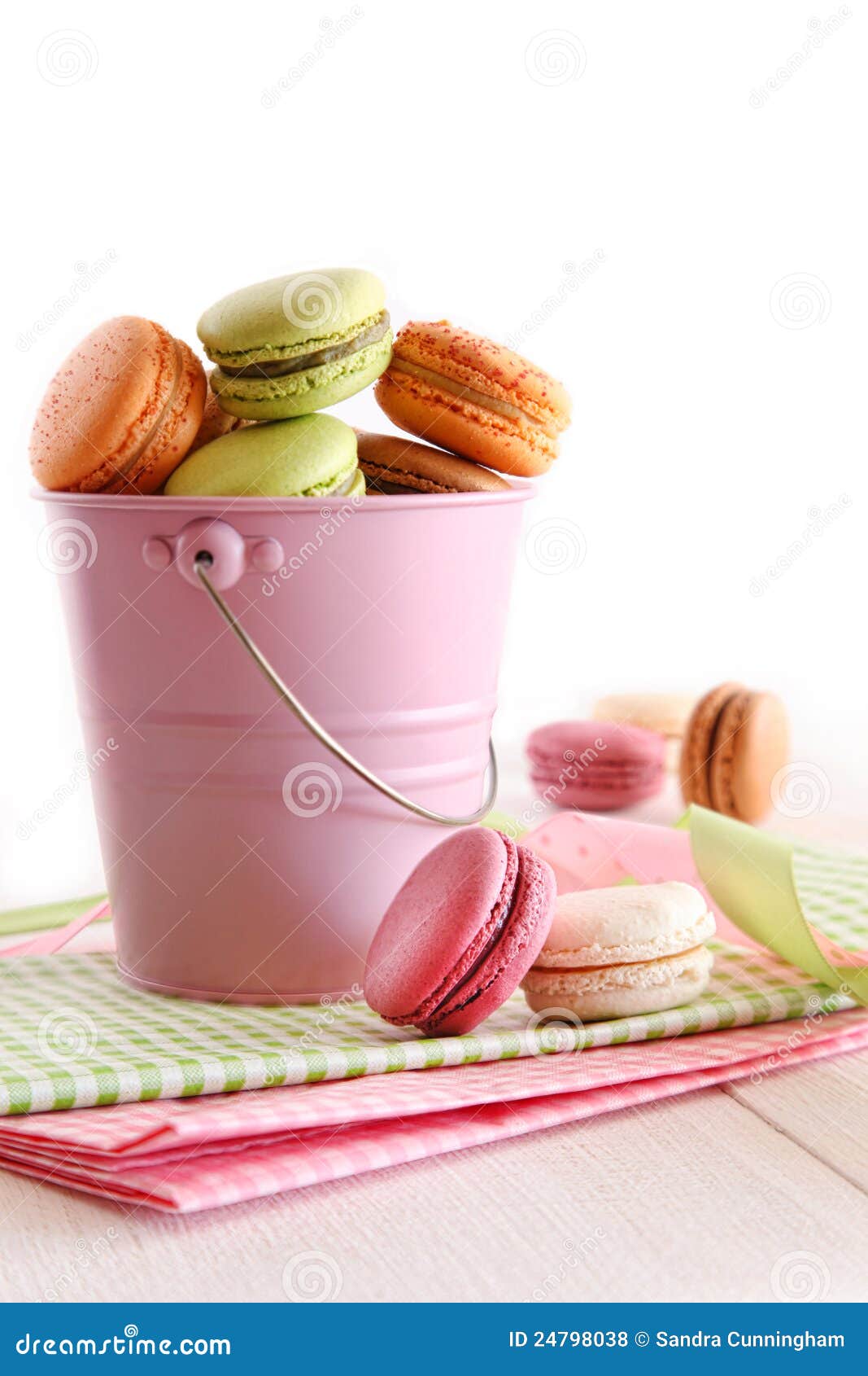 Delicious French Macaroons on Table Stock Photo - Image of three ...