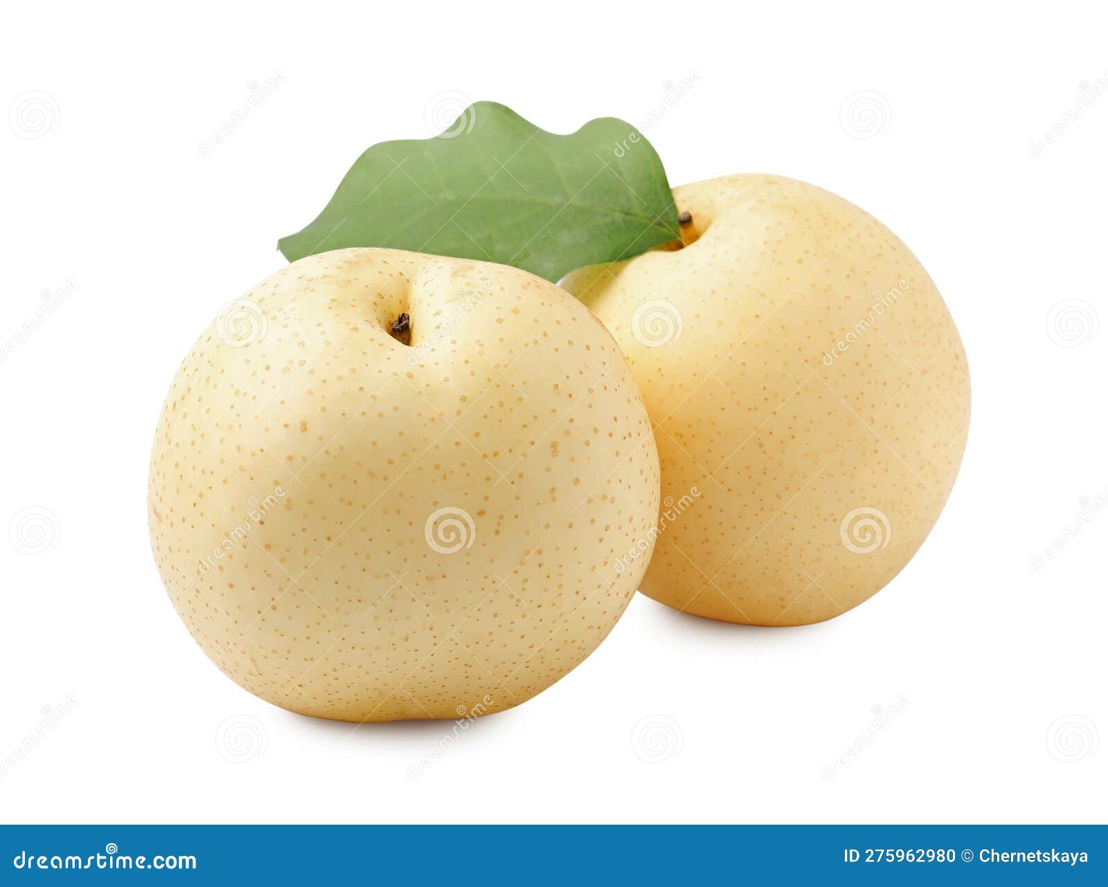 Delicious Fresh Apple Pears Isolated on White Stock Photo - Image of ...