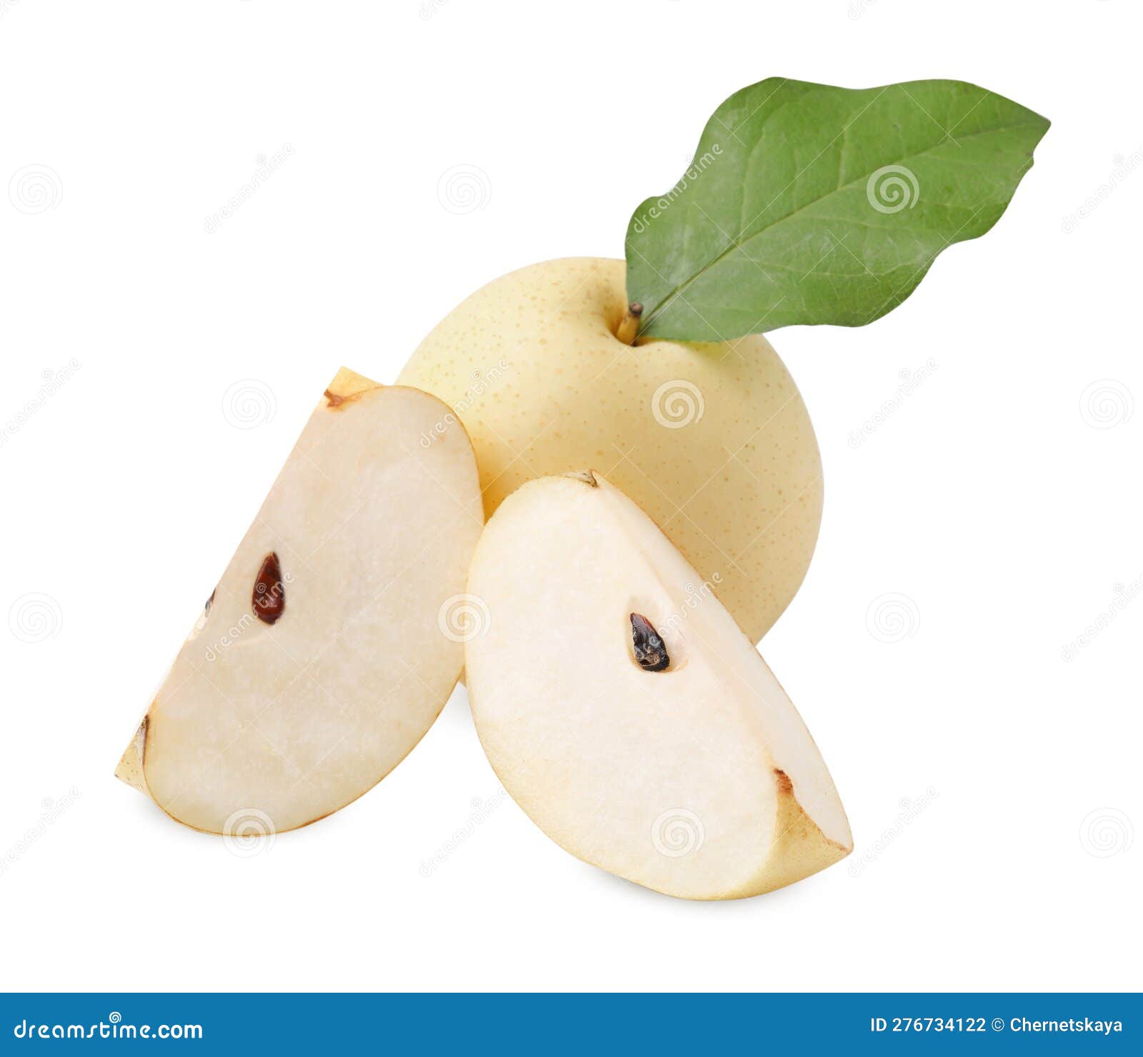 Delicious Fresh Apple Pears Isolated on White Stock Photo - Image of ...