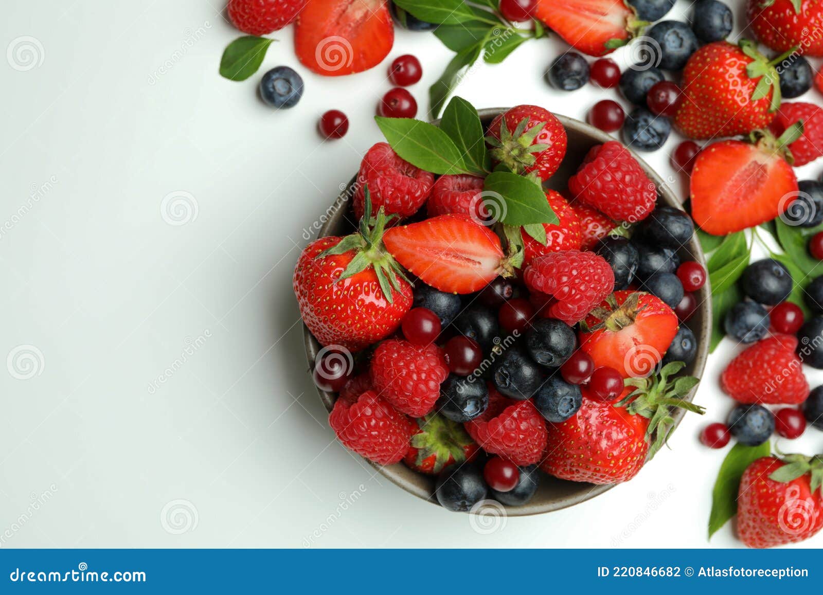 Delicious Fresh Berry Mix on White Background Stock Photo - Image of ...