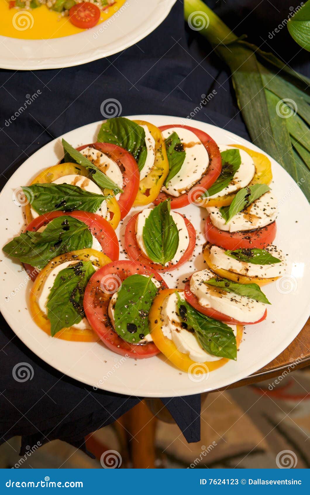 A Delicious Fresh Capri Salad Stock Image - Image of chef, healthy: 7624123