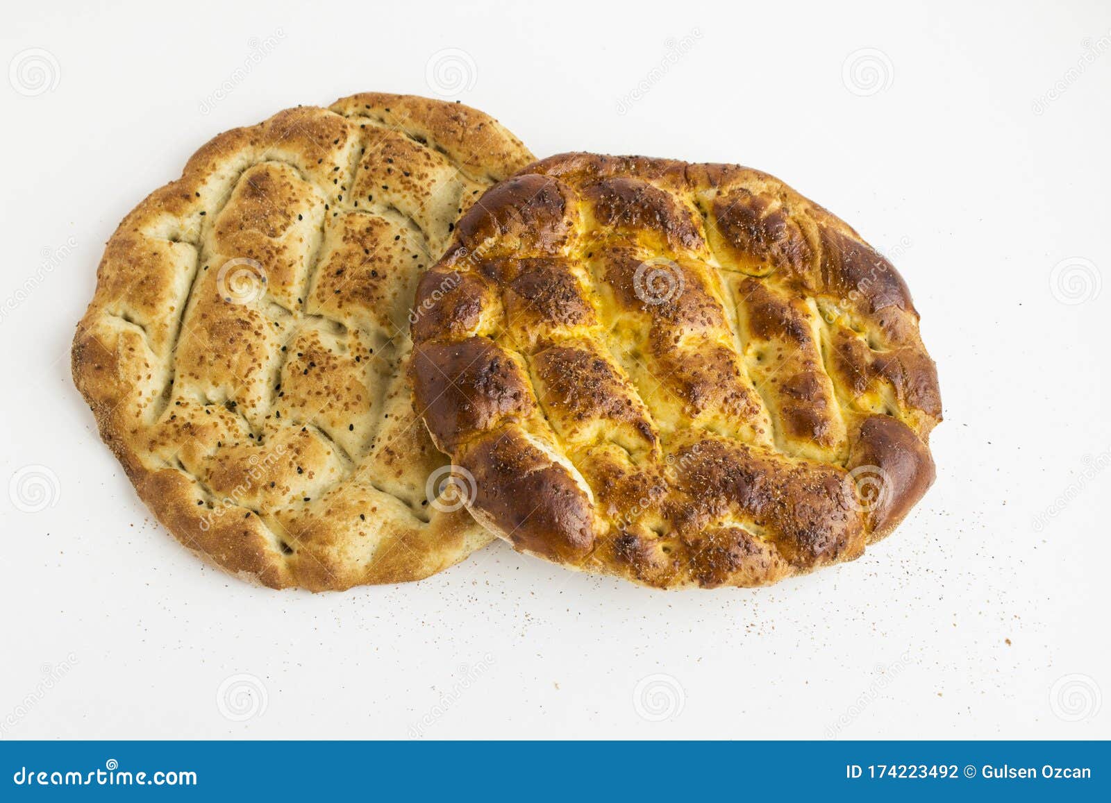 Delicious,Fresh Circular Traditional Turkish Fresh Ramadan Breads on ...