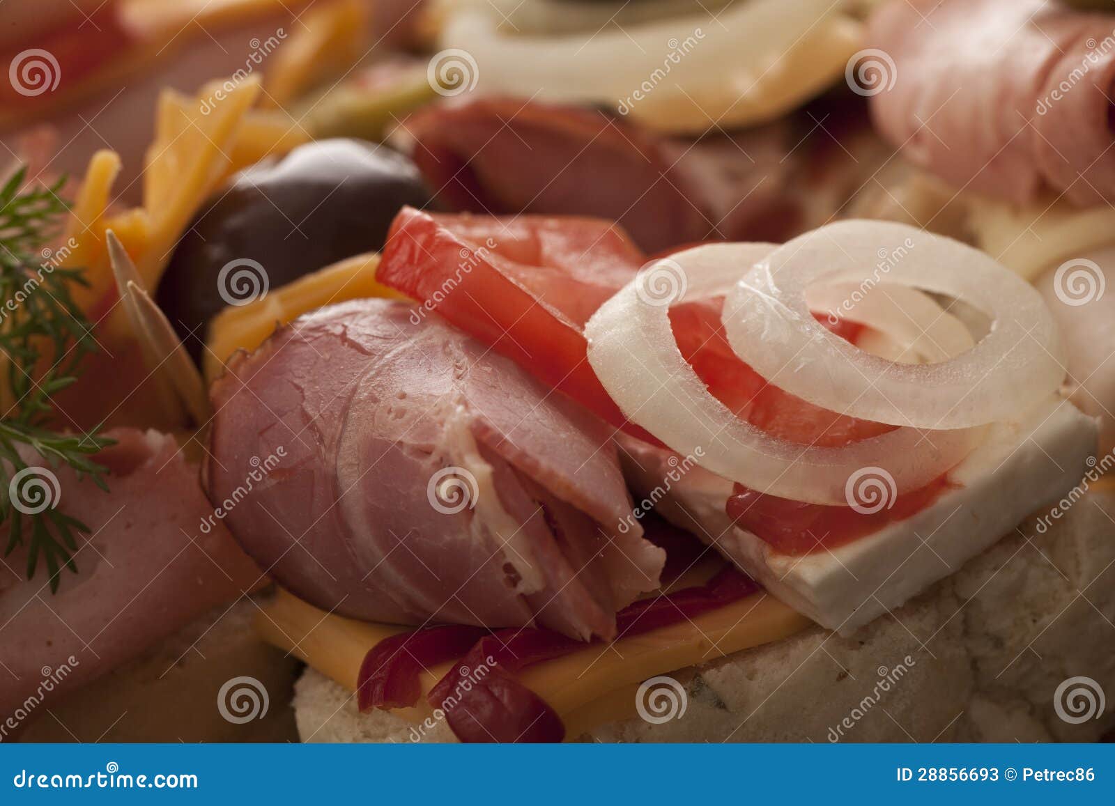 Delicious Fresh Ham Appetizers Stock Image - Image of platter, meat ...