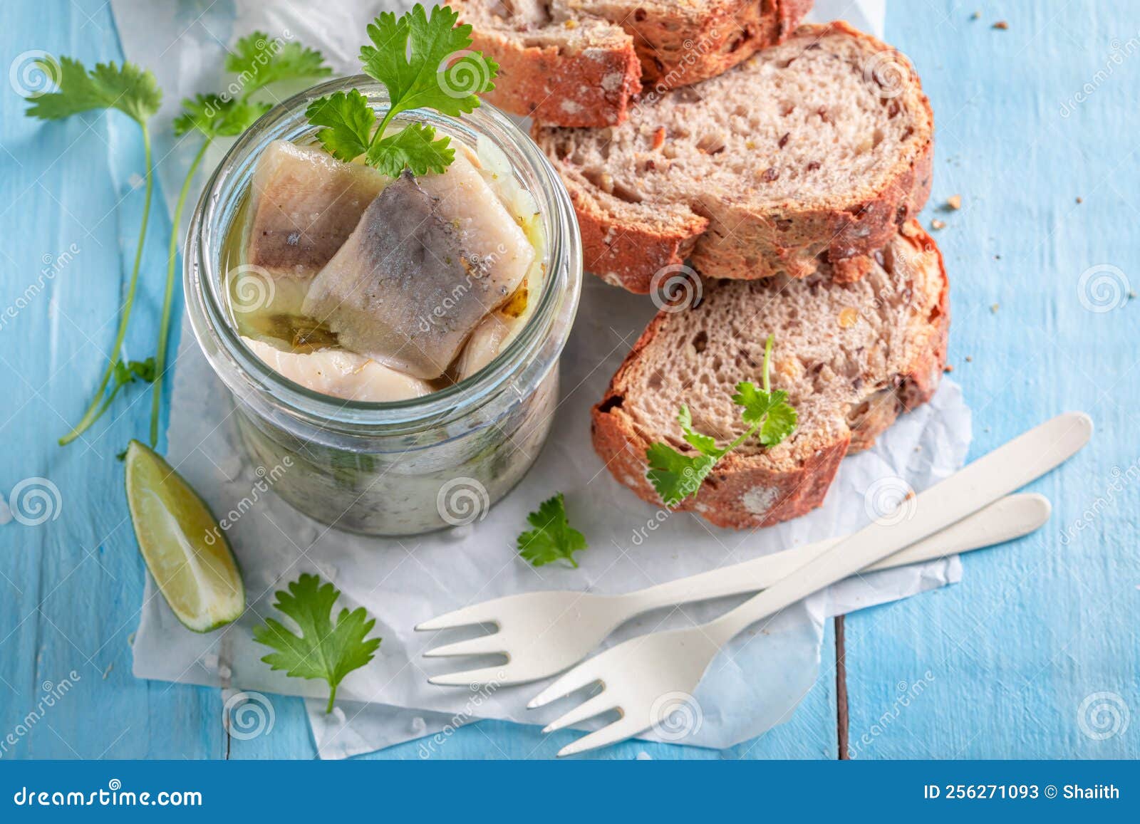 Delicious and Fresh Marinated Herring As Source of Omega Fat Stock ...