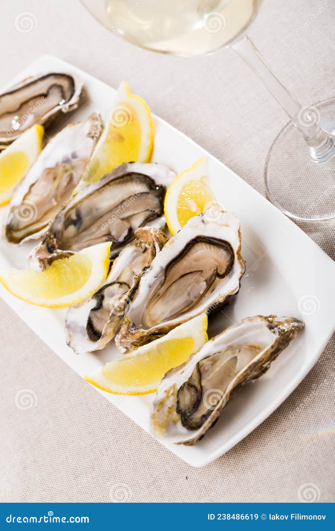Opened Raw Oysters with Lemon Stock Image - Image of appetizer, oyster ...