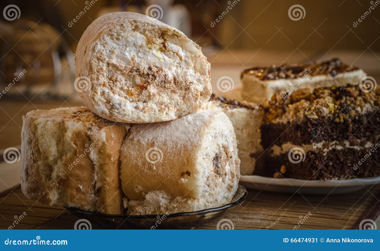 Delicious Fresh Pastries in Assortment Stock Image - Image of plate ...