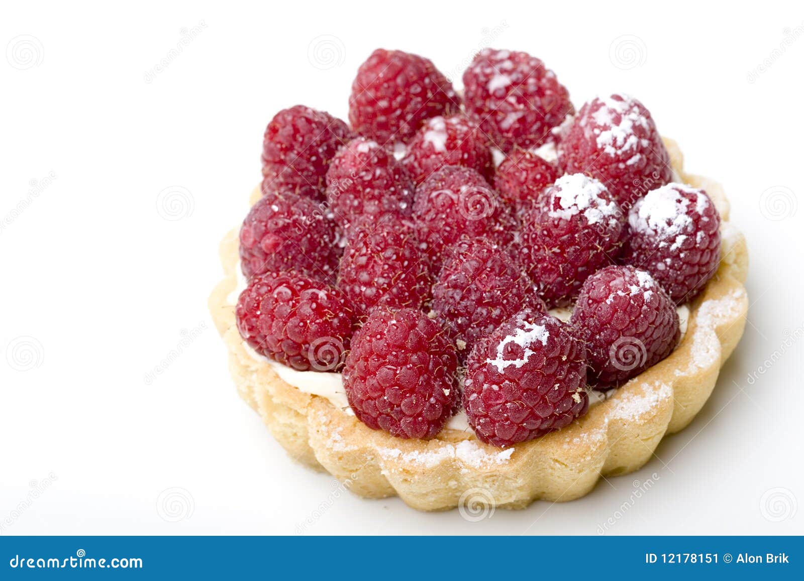 Delicious Fresh Raspberry Fruit Tart Pastry Stock Image - Image of ...