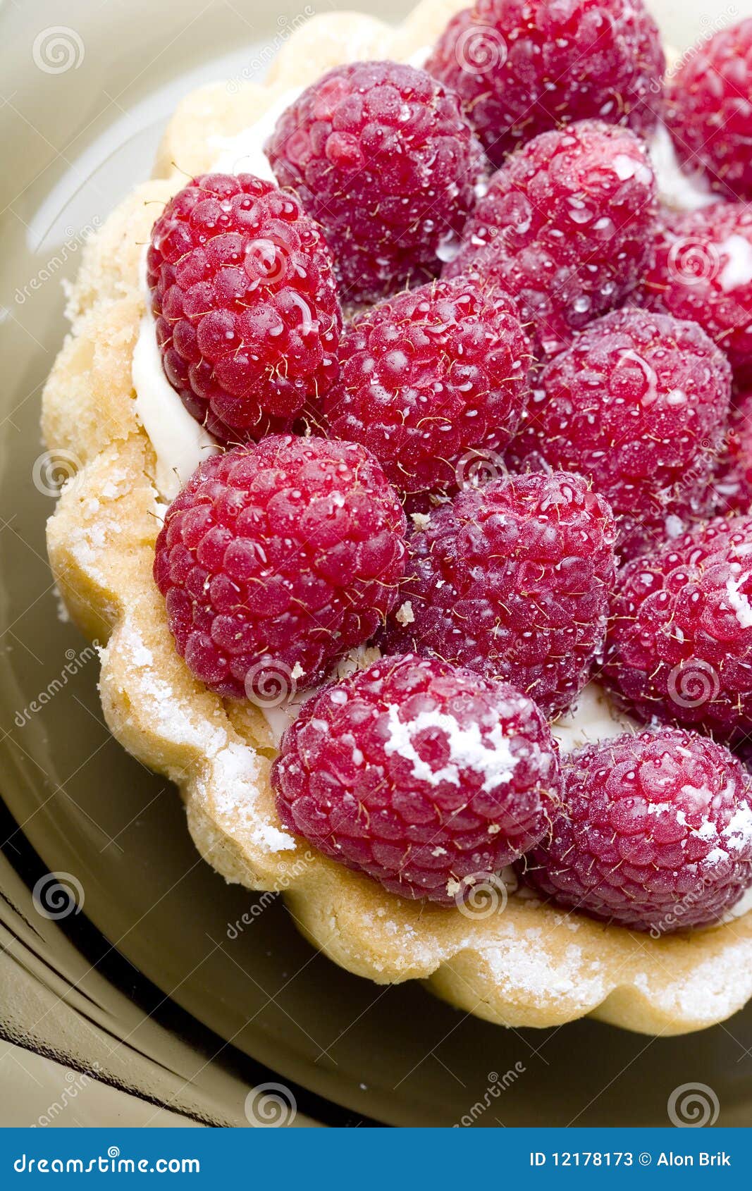 Delicious Fresh Raspberry Fruit Tart Pastry Stock Image - Image of ...