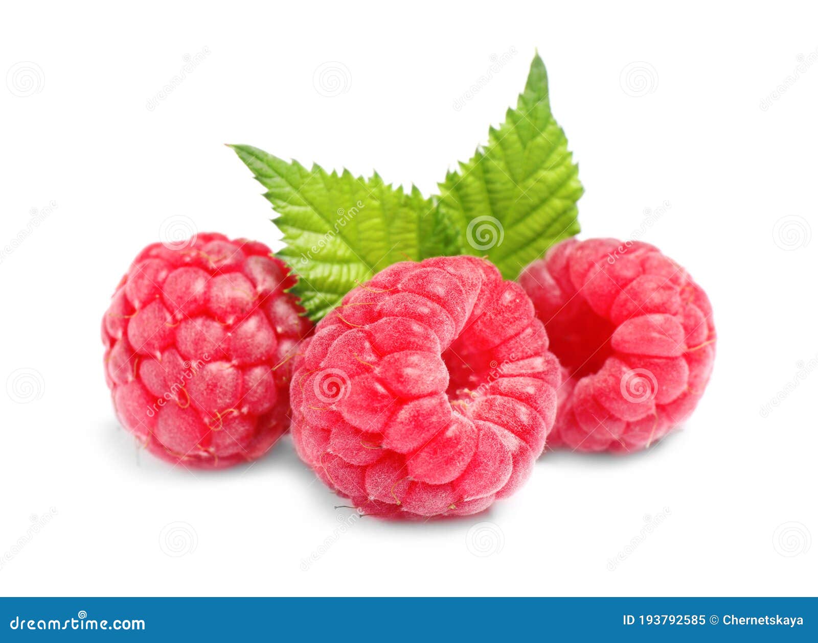 Delicious Fresh Ripe Raspberries Isolated Stock Image - Image of ...