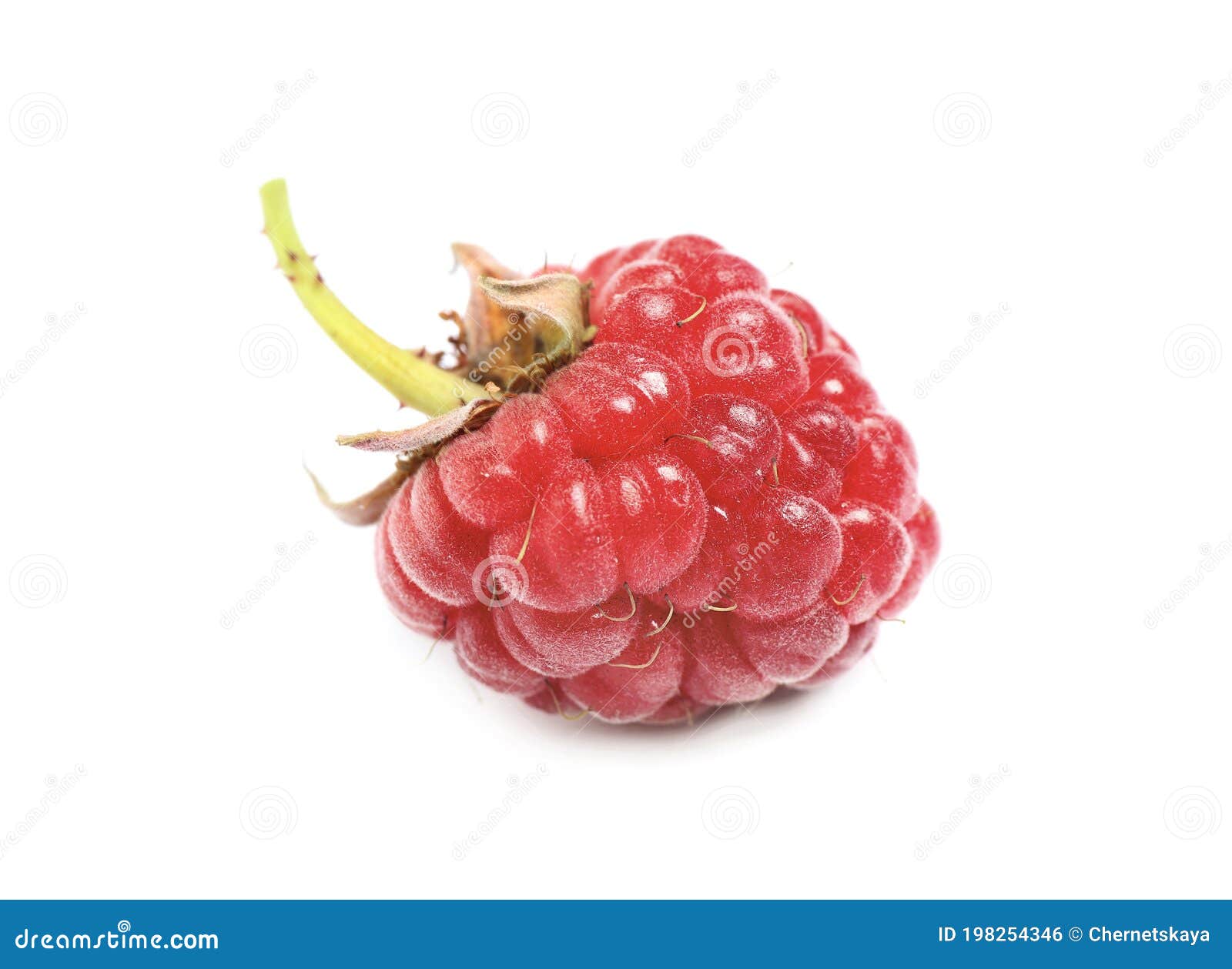Delicious Fresh Ripe Raspberry Isolated on White Stock Photo - Image of ...