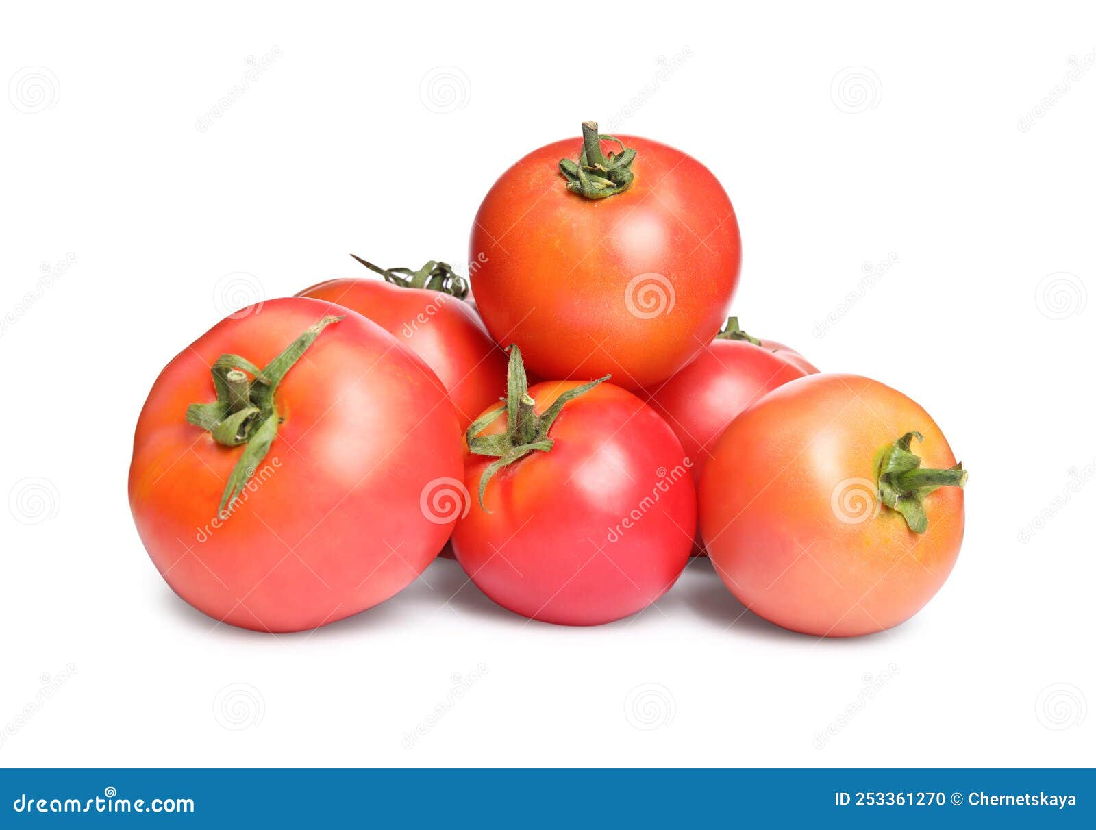 Delicious Fresh Ripe Tomatoes on White Background Stock Photo - Image ...