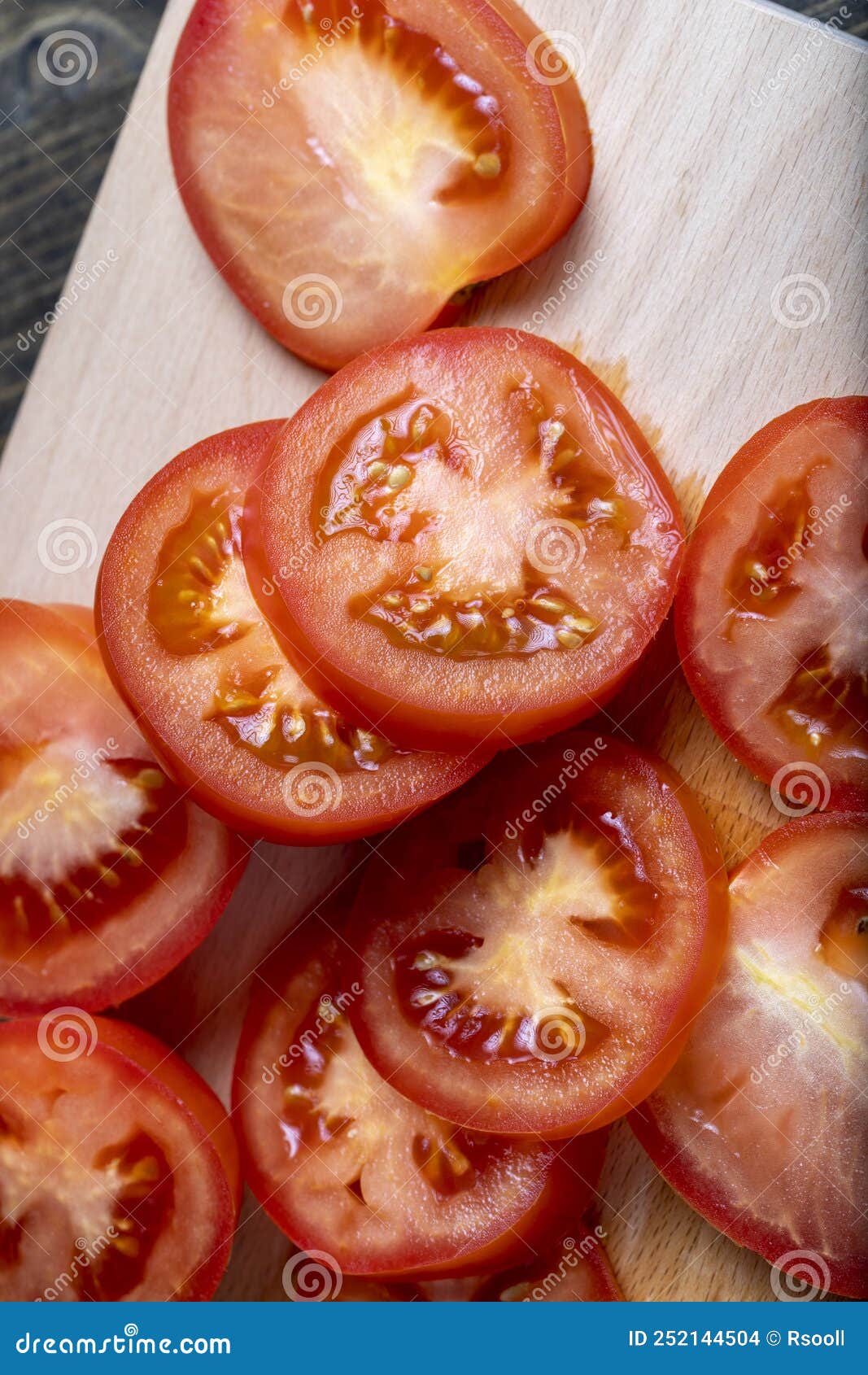Delicious Fresh Tomato Cut into Chunks on the Table Stock Photo - Image ...