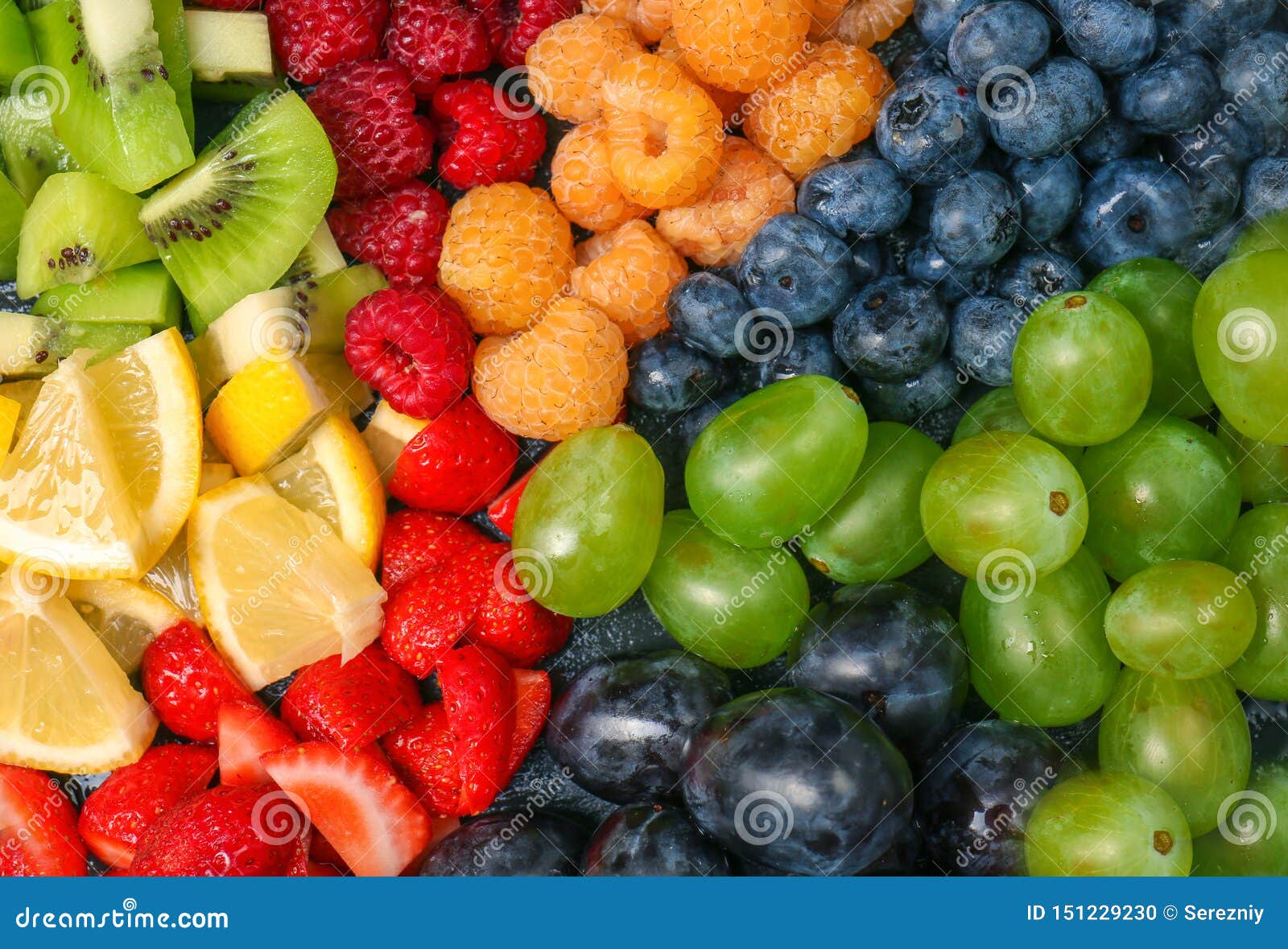 Delicious Fresh Various Fruits Stock Photo - Image of slice, fruits ...