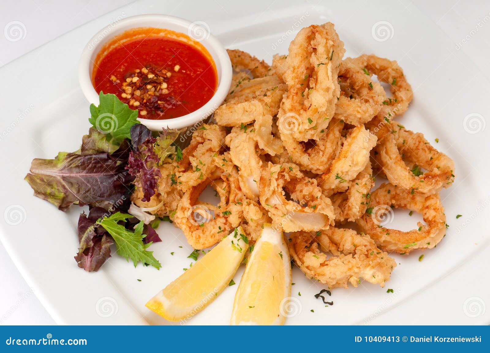 Delicious Fried Calamari stock image. Image of dish, meal - 10409413