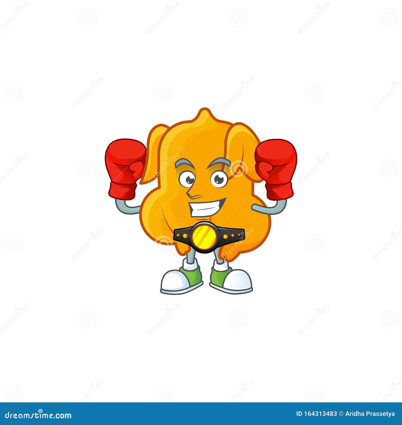 Delicious Fried Chicken with Mascot a Boxing Stock Vector ...