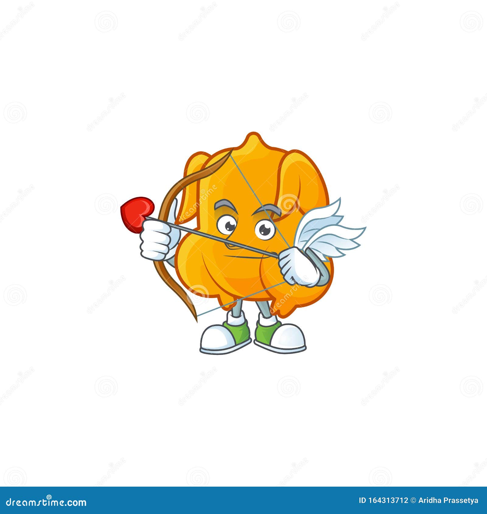 Delicious Fried Chicken with Mascot a Cupid Stock Vector - Illustration ...
