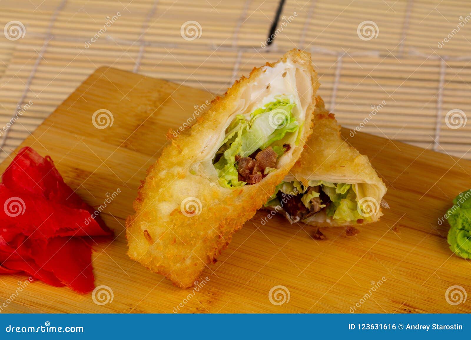 Delicious Fried Chicken Roll Stock Photo - Image of traditional, food ...