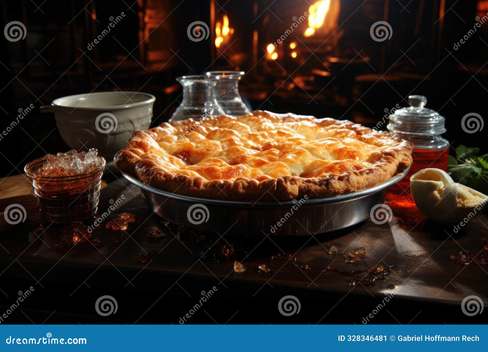 Delicious Front View Sweet Pie Bake In The Dark Background Pie Of B ...