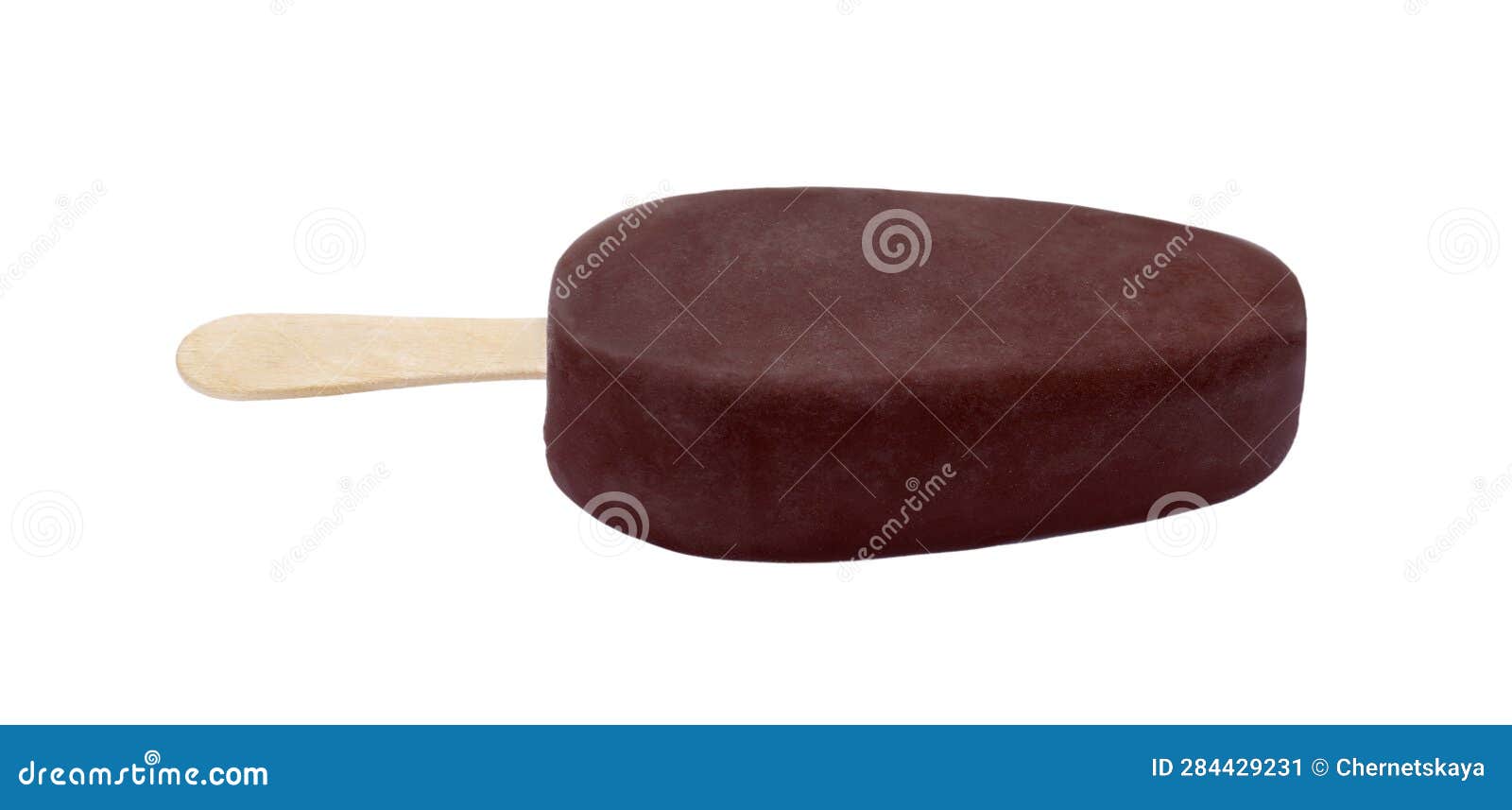 Delicious Glazed Ice Cream Bar on White Stock Image - Image of flavor ...