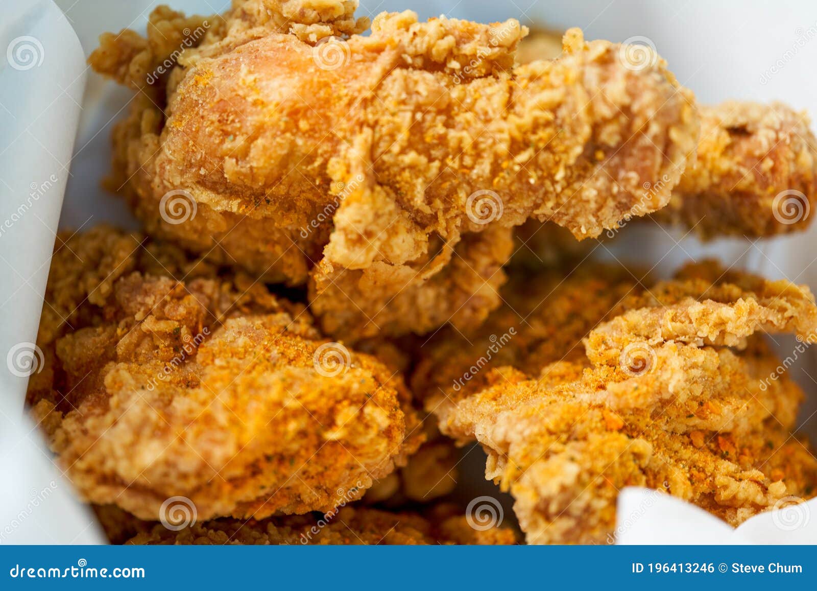 A Delicious Golden American Fried Chicken Stock Photo - Image of deep ...
