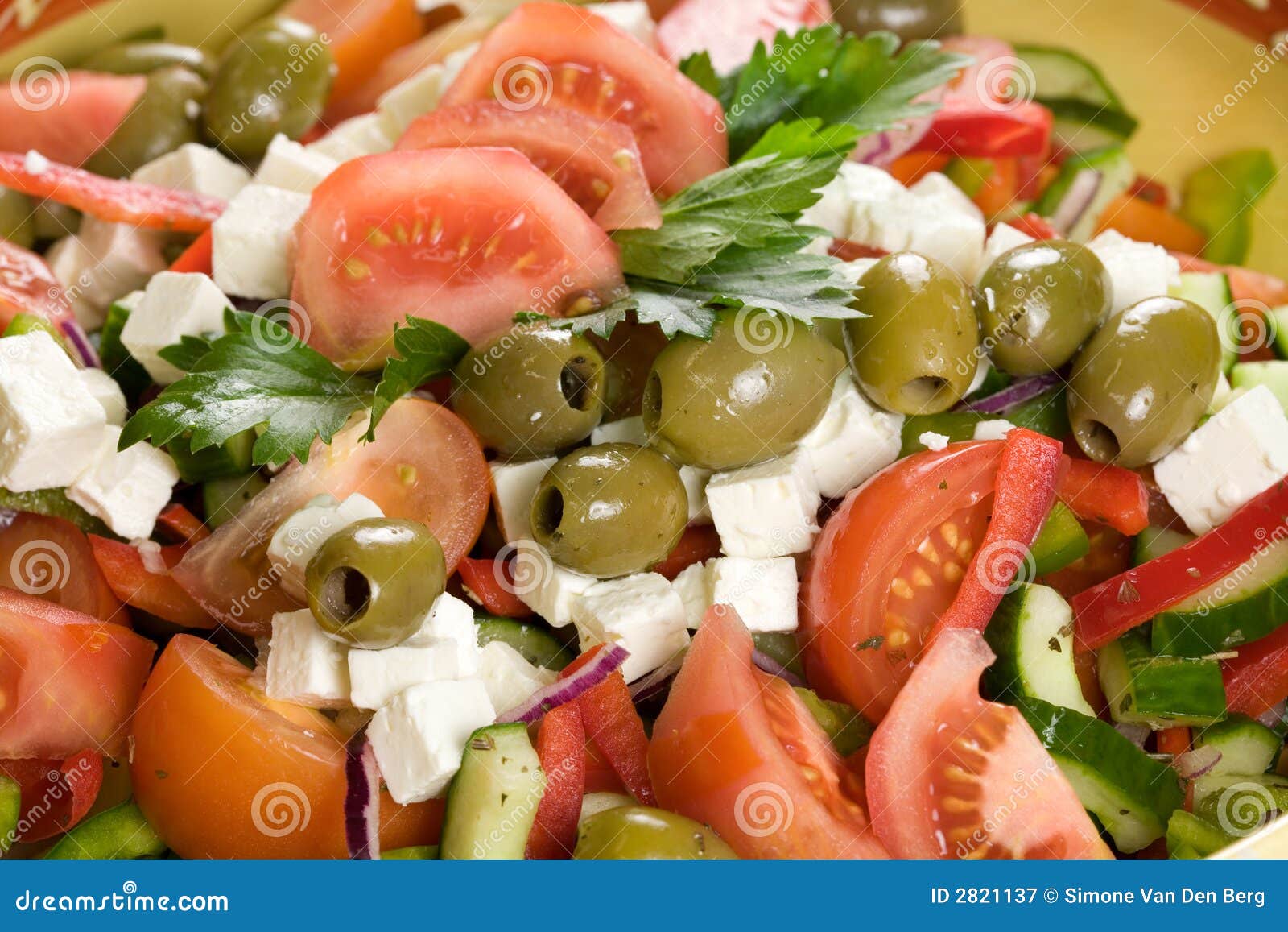 Delicious greek salad stock image. Image of healthy, fresh - 2821137