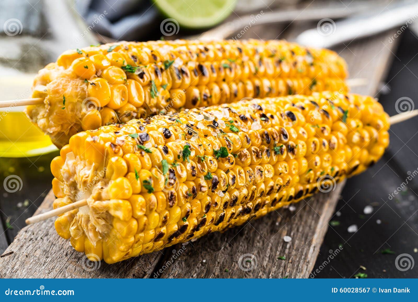 Delicious grilled corn stock image. Image of tasty, background - 60028567