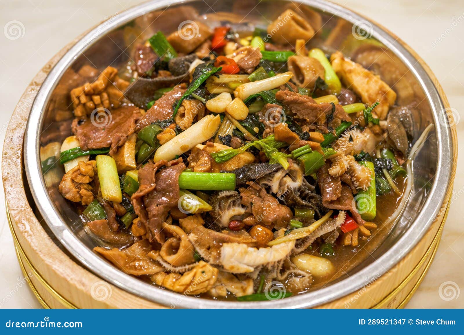 A Delicious Guangxi Dish, Stir-fried Beef Offal Stock Image - Image of ...