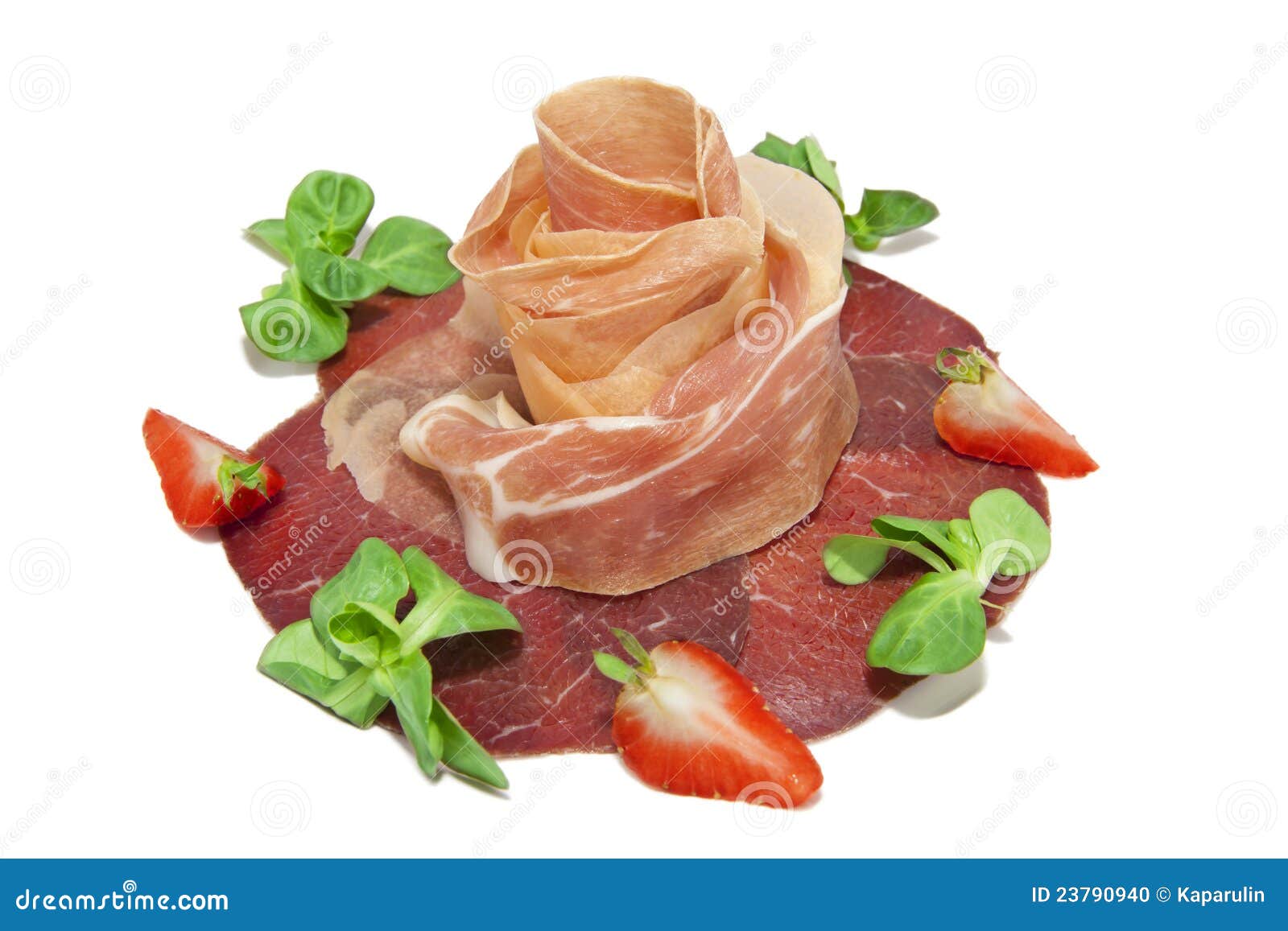 Delicious Ham Like Rose Form Stock Photo - Image of rose, papper: 23790940