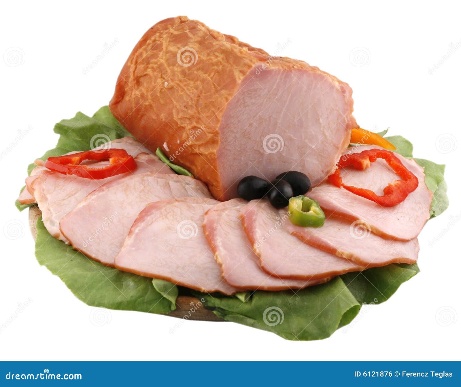 Delicious ham plate stock photo. Image of taste, produce - 6121876