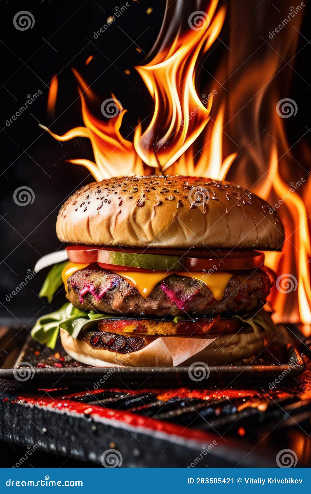 Hamburger Vertical Banners Vector Illustration | CartoonDealer.com ...