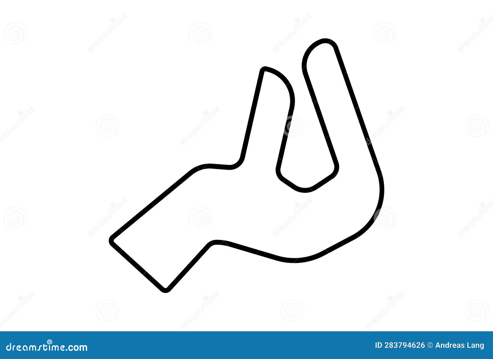 Delicious Hand Icon Gesture Line Symbol Web App Sign Stock Illustration ...