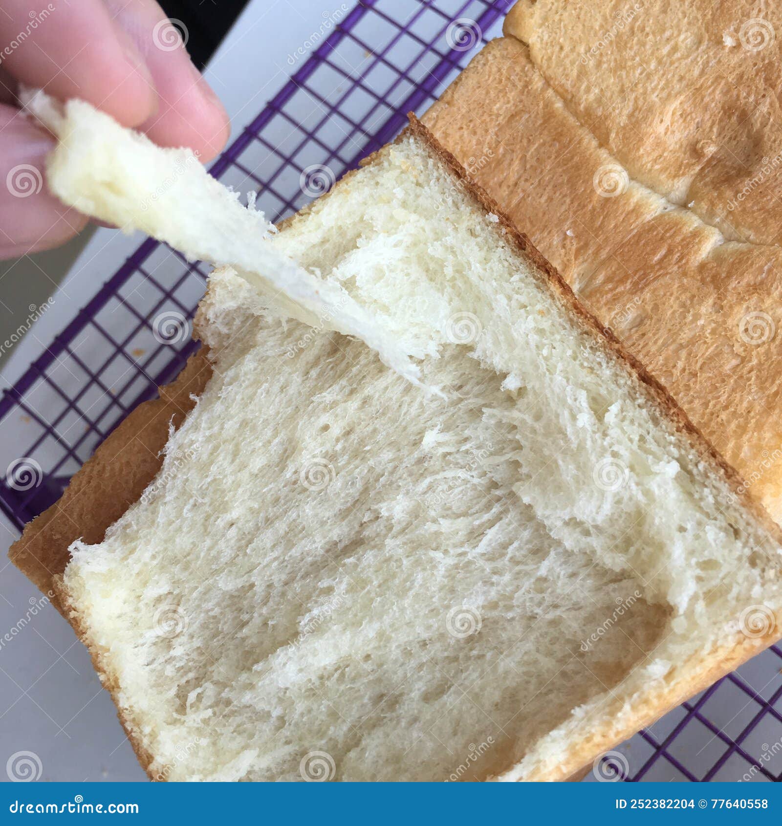 Tear bread by hand stock photo. Image of sweetness, torte - 252382204